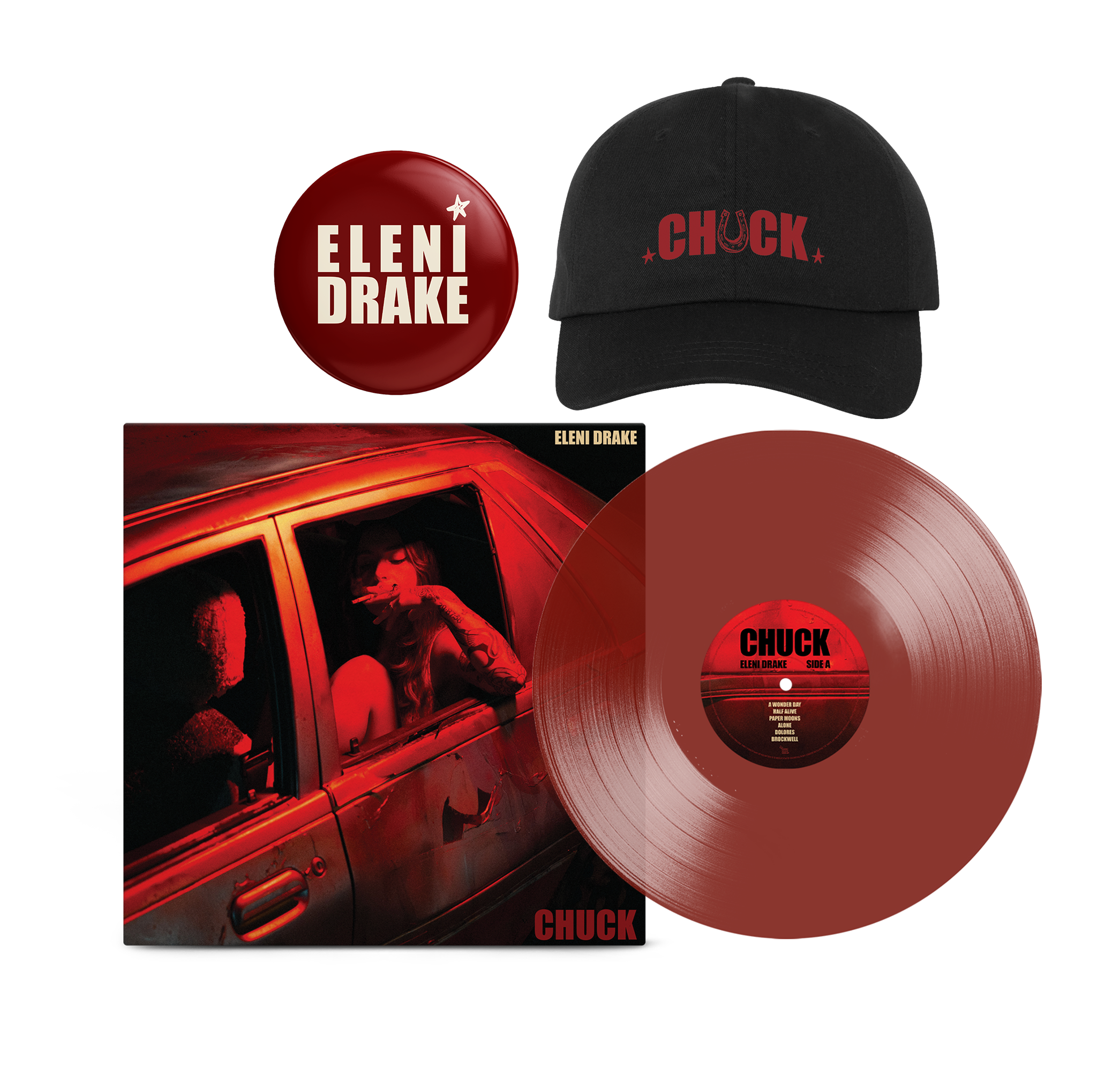 Eleni Drake Official Label Store | Chuck on Translucent Red Vinyl ...